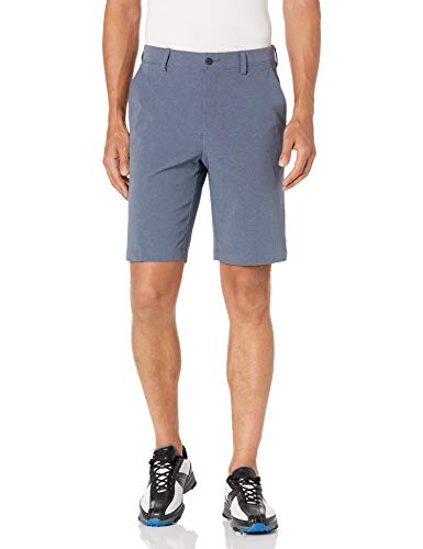 PGA TOUR Men's Flat Front Dobby Golf Short, Denim Heather, 42