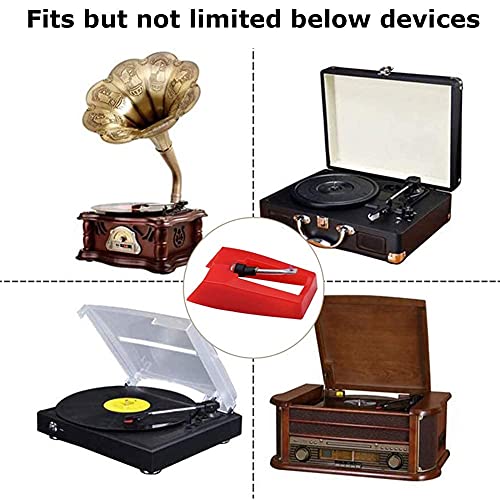 Record Player Needle, 4 Pack Universal Turntable Stylus Replacement Needles, Phonograph Needles for ION Jenson Crosley Victrola Sylvania