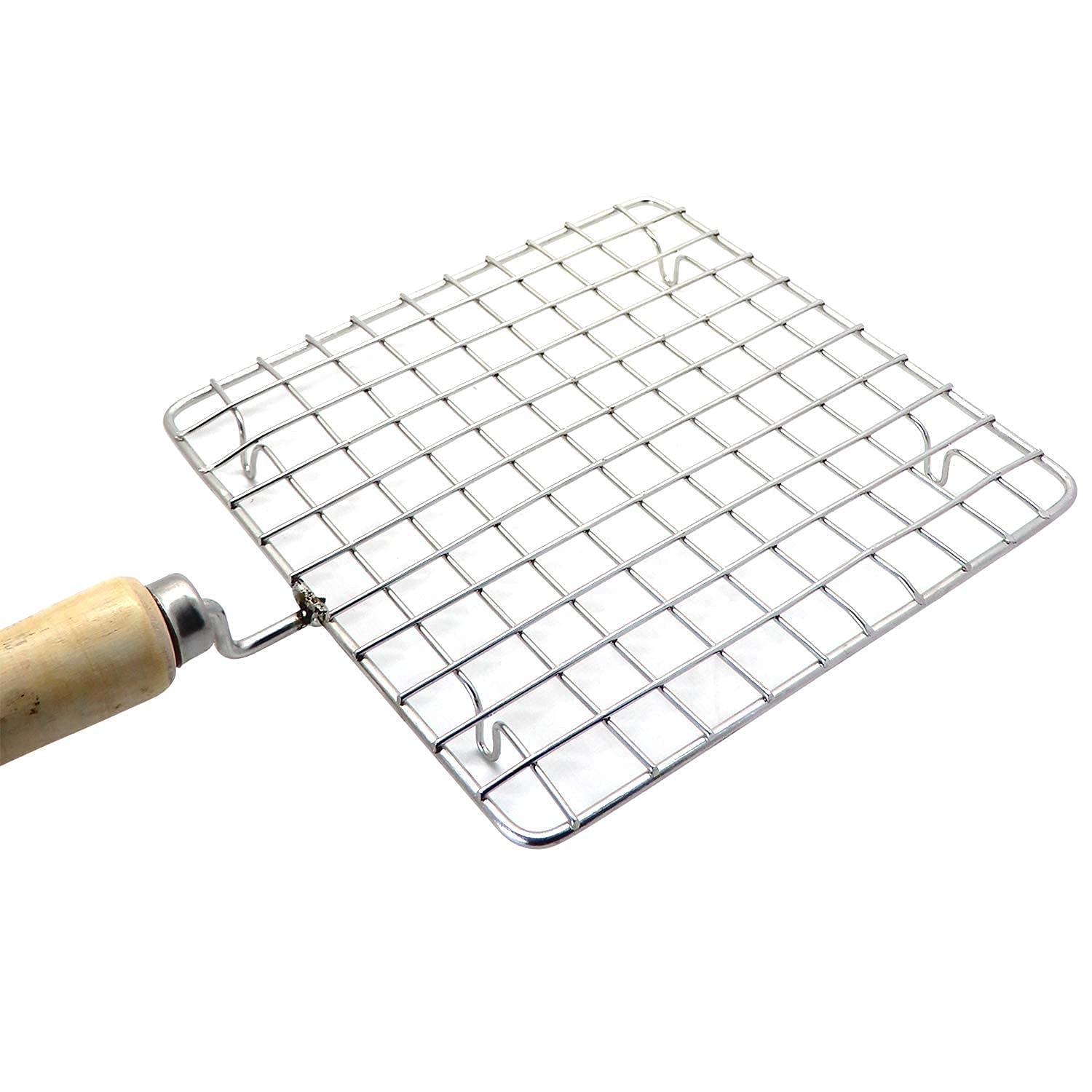 WhopperIndia Large Stainless Steel Multi-Functional Wire Steaming Cooling and Baking Barbecue Rack, Square Roti Grill, Papad Grill, Roti Jali, Chapati Grill