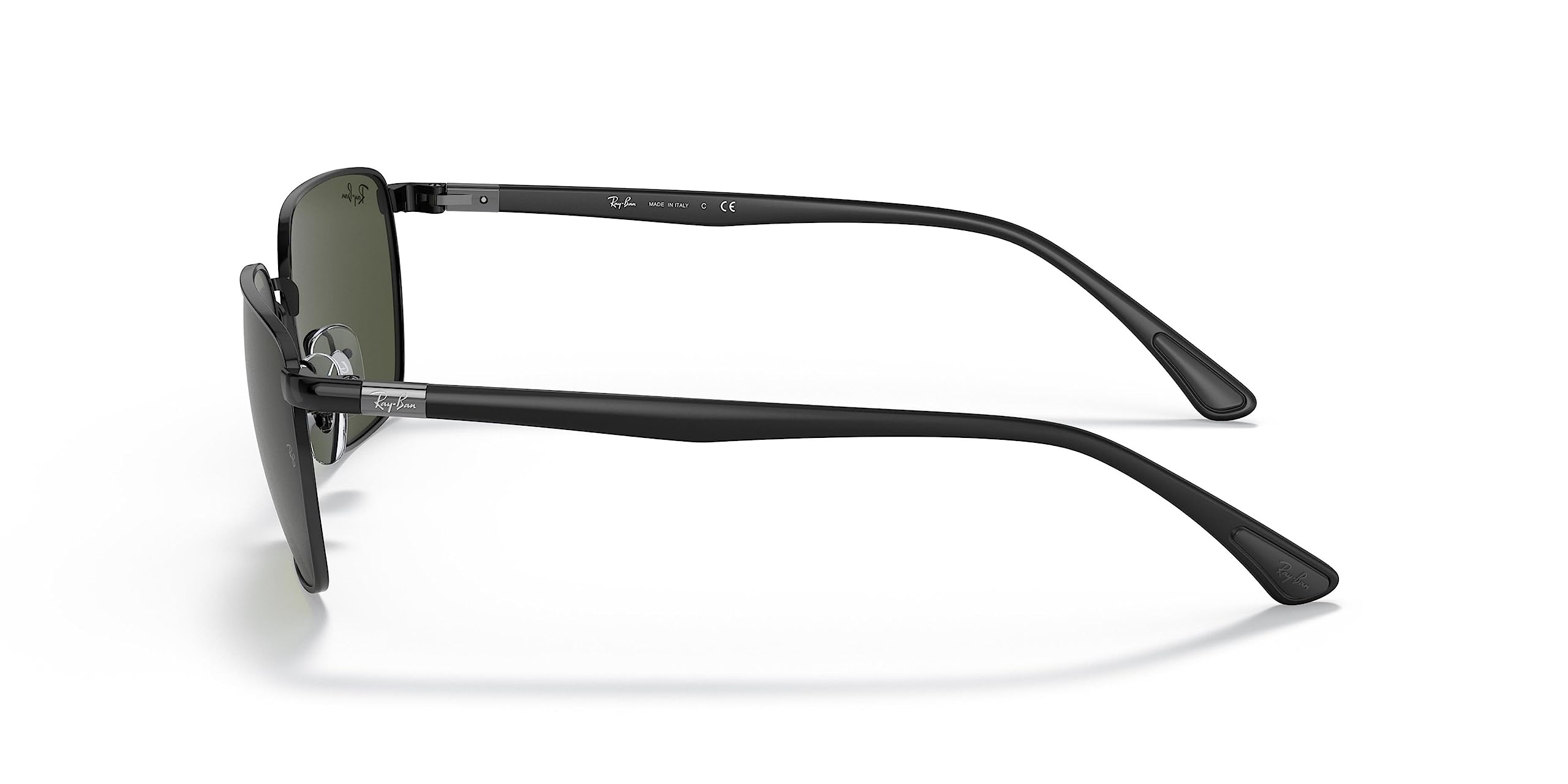 Ray-Ban RB3684 Rectangular Sunglasses, Gold/Clear Gradient Blue, 58 mm