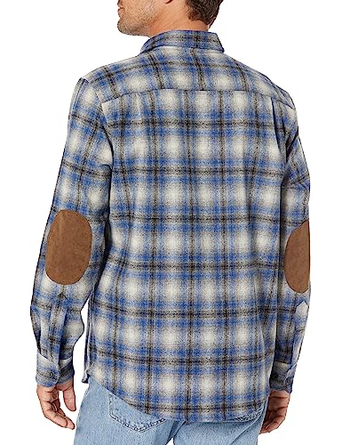 Pendleton Men's Long Sleeve Classic-fit Trail Shirt, Blue-Green Flannel, Large