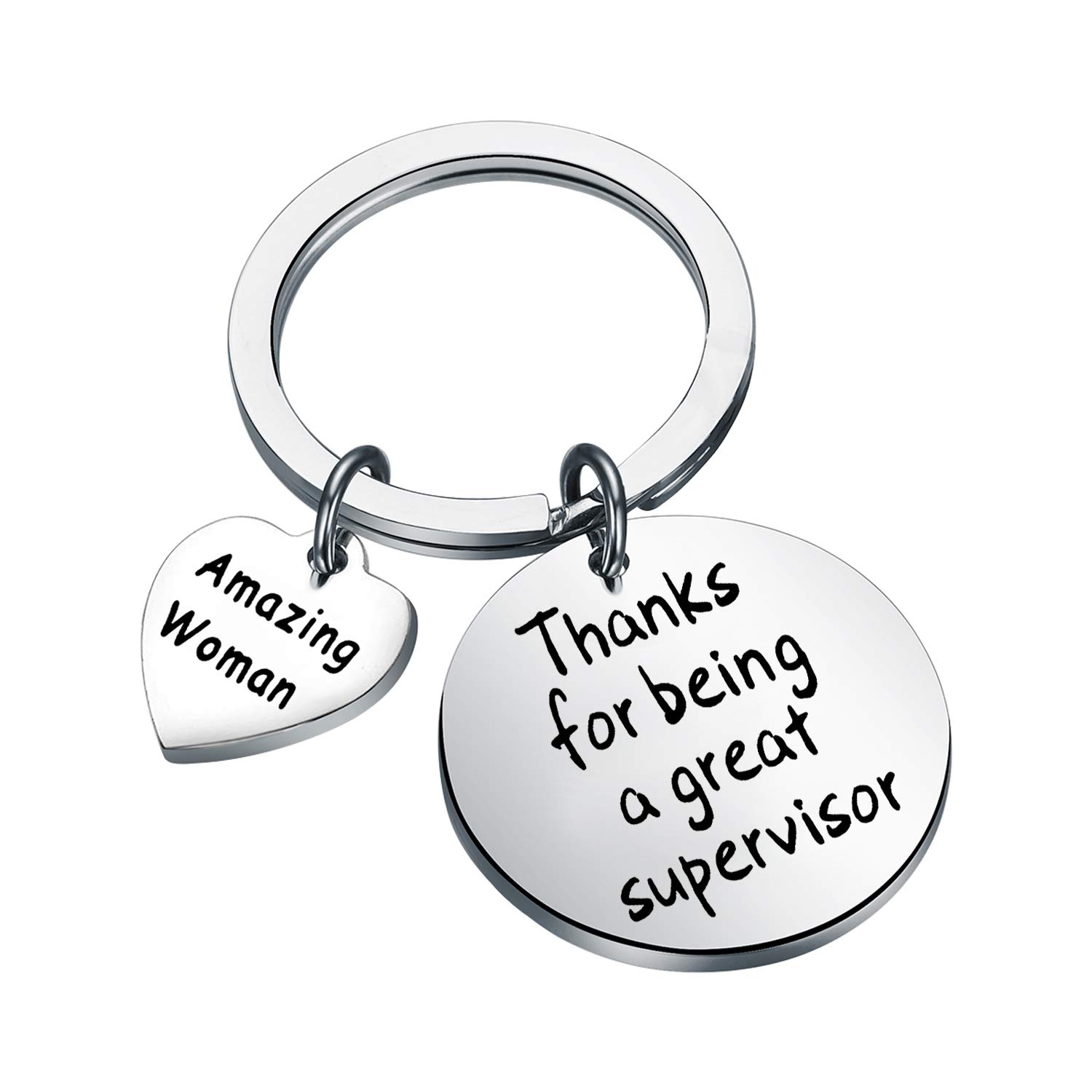 SEIRAA Supervisor Gift Amazing Woman Jewelry Gifts For Women Boss Thank You Keychain Supervisor Appreciation Gift (Supervisor keychain)