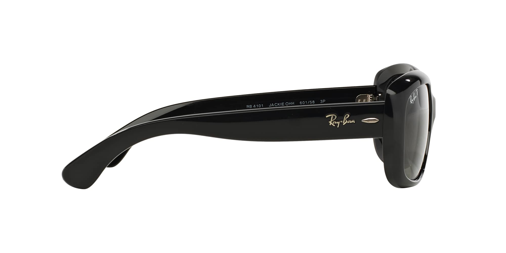 Ray-Ban RB4101 Jackie Ohh Sunglasses + Vision Group Accessories Bundle for womens (Black/Light Grey Gradient Dark Grey Polarized (601/T3)