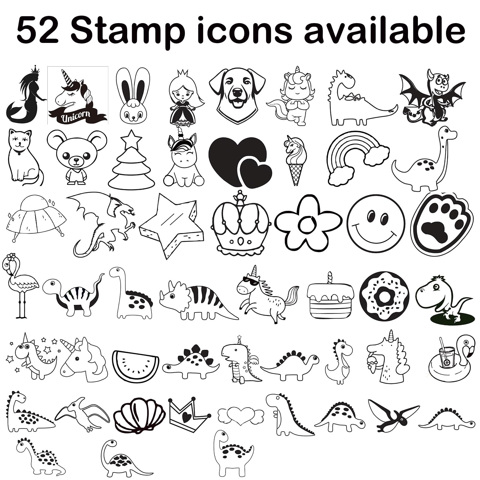 Personalized Custom Name Stamp For Clothing Kids Waterproof, Kiddostamp - Customized Clothing Name Stamp Labels for Kids Stuff School Supplies, Kiddo Space Child Name Stamp for Kids Clothes(White ink)