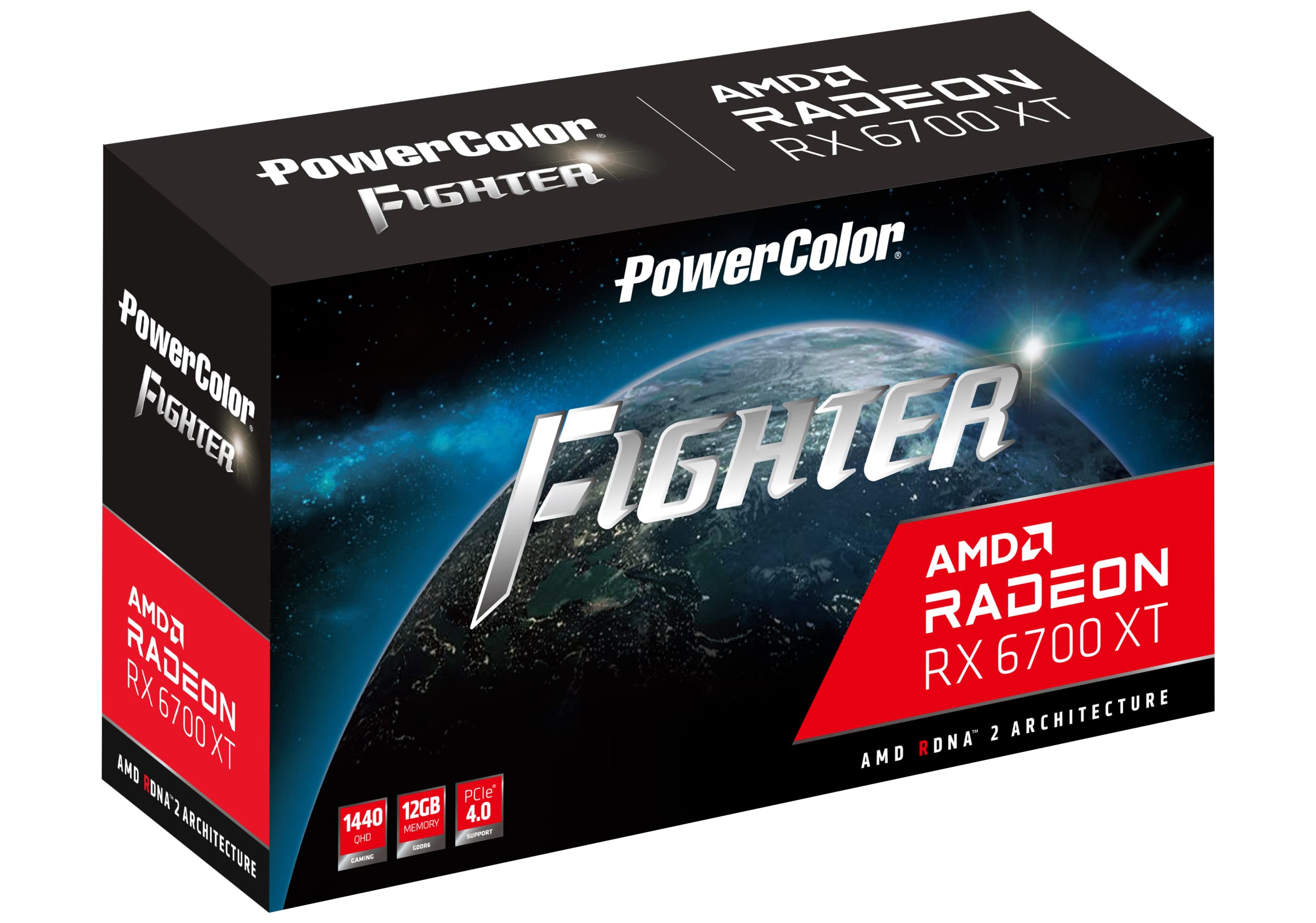 PowerColor Fighter AMD Radeon RX 6700 XT Gaming Graphics Card with 12GB GDDR6 Memory, Powered by AMD RDNA 2, Raytracing, PCI Express 4.0, HDMI 2.1, AMD Infinity Cache