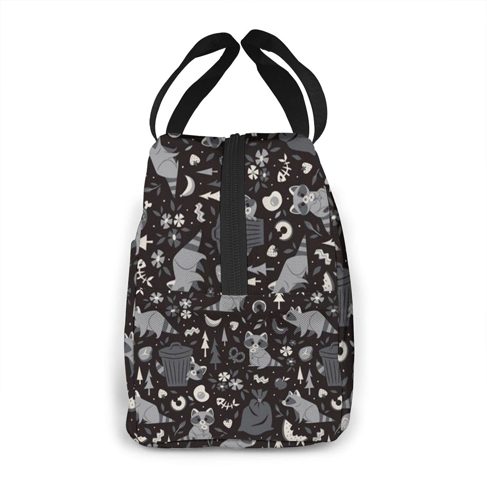 tianls Trashy Raccoons Lunch Bag Tote Bag Lunch Bag for WomenMen Lunch Box Insulated Lunch Container, One Size