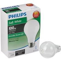 Phillips 426049 72 Watt A19 Soft White Dimmable Light Bulb Pack 4 Count