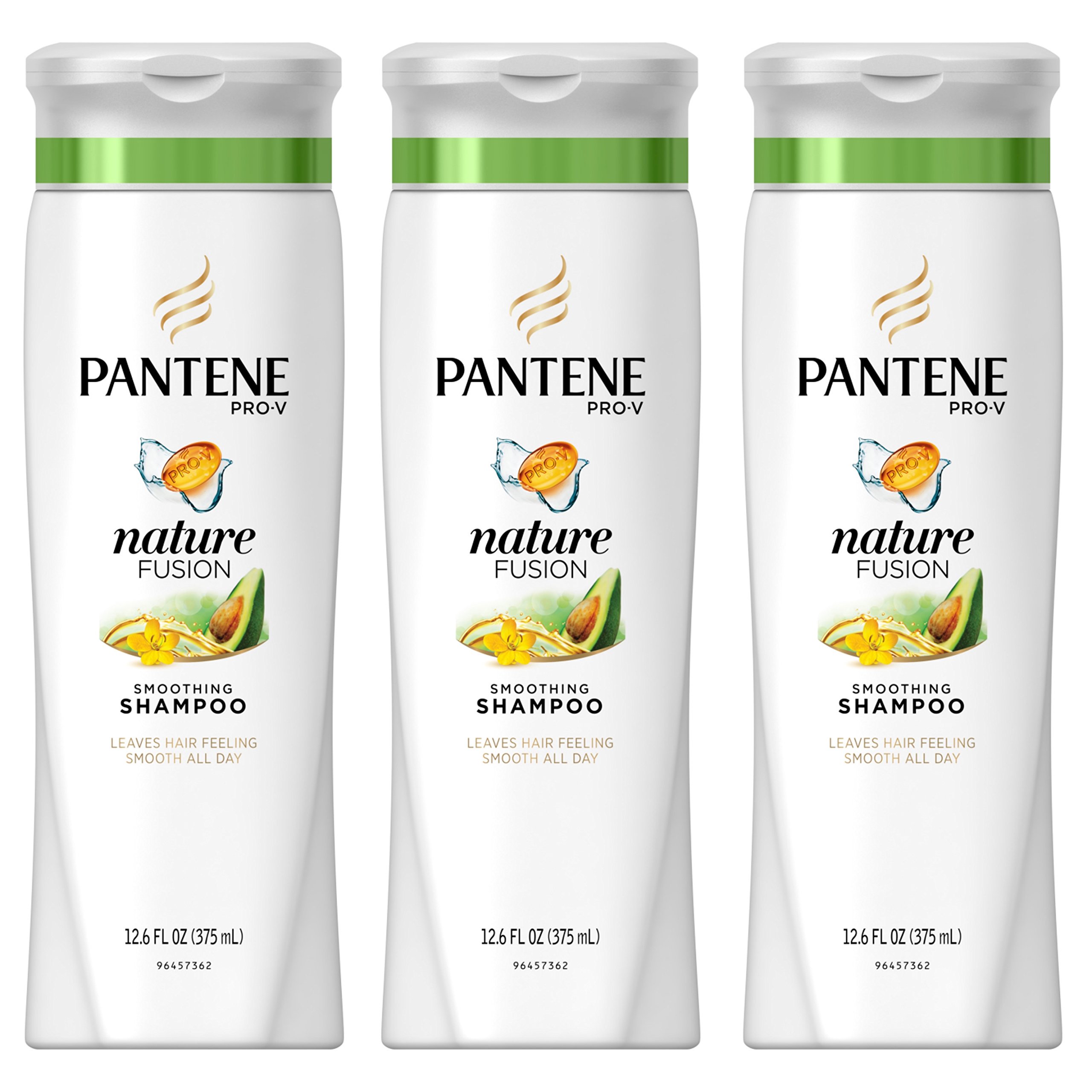 Pantene Pro-V Nature Fusion Smoothing Shampoo with Avocado Oil 12.6 fl oz (Pack of 3)