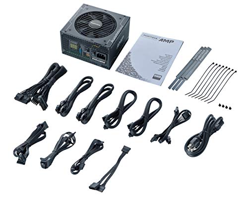 Phanteks (PH-P550G_US01) AMP Series 550W 80PLUS Gold, ATX Power Supply, Fully Modular, Hybrid Mode, Silent Fan, Revolt PRO Link Certified