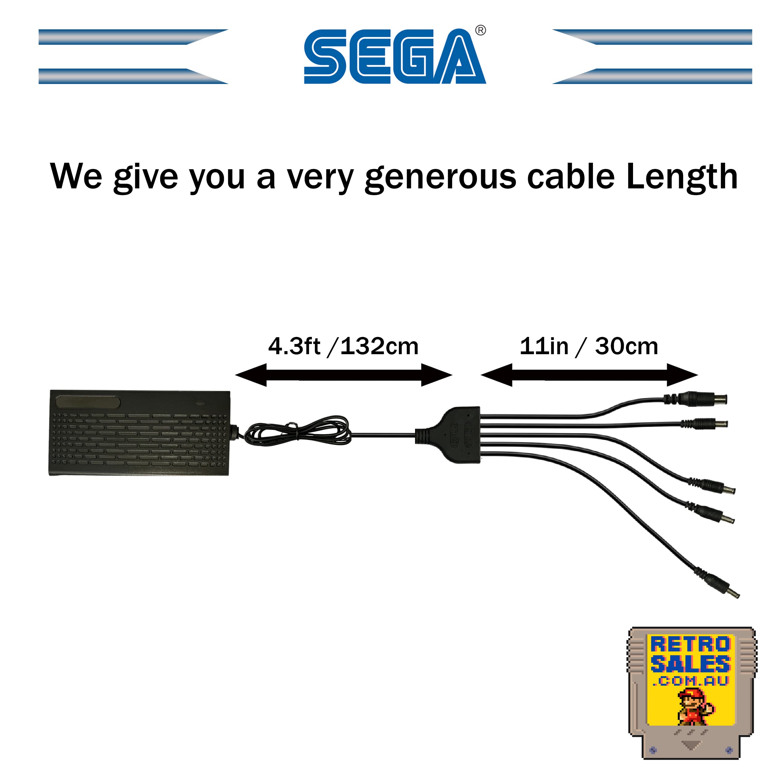 SEGA Tower Of Power Supply All-in-One Adapter Cable for Genesis CD 32x + SNES RSU0903000