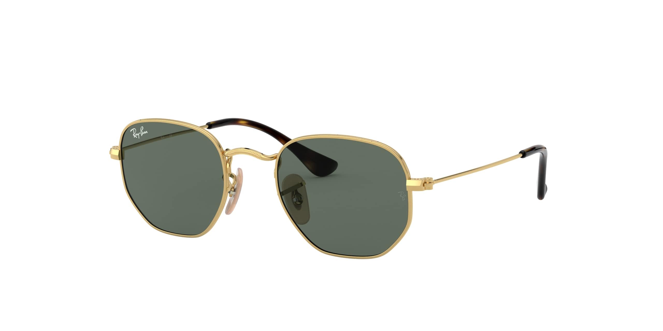 Ray-Ban Junior Kids' RJ9541SN Square Sunglasses, Arista/Dark Green, 44 mm