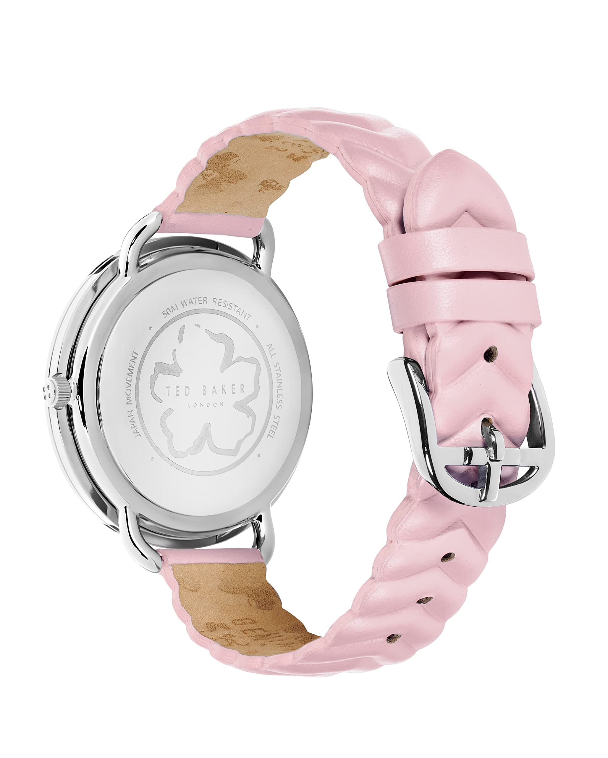 Ted Baker Hettie Chevron Pink Leather Strap Watch (Model: BKPHTS2129I)