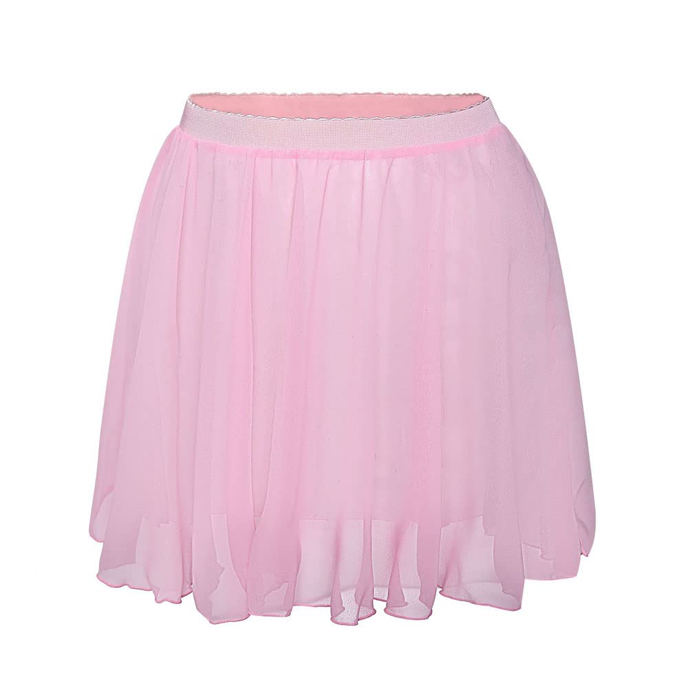Wanlvhu Ballet Wrap Skirt Sheer Chiffon Dance Skirt for Girls Women Black