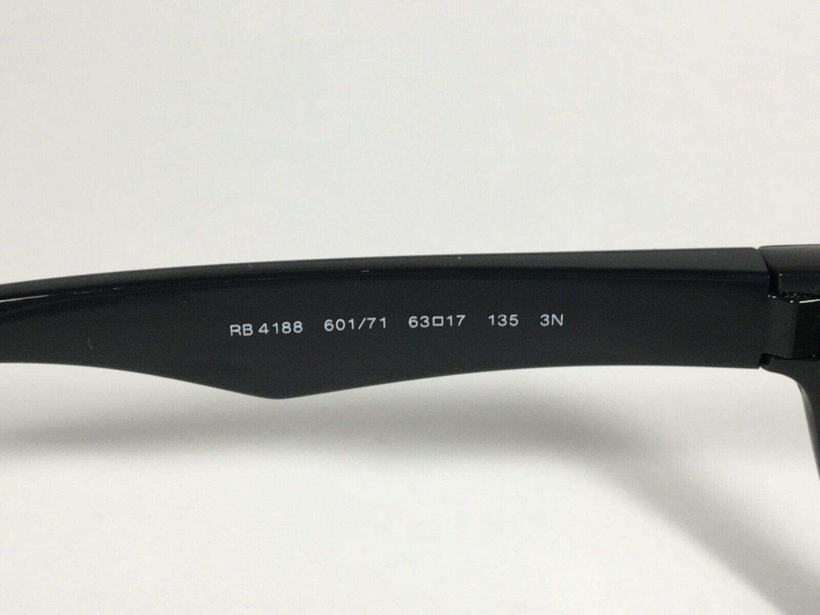 Ray-Ban RB 4188 Men Rectangle Sunglasses Black/Poly Green, 63mm