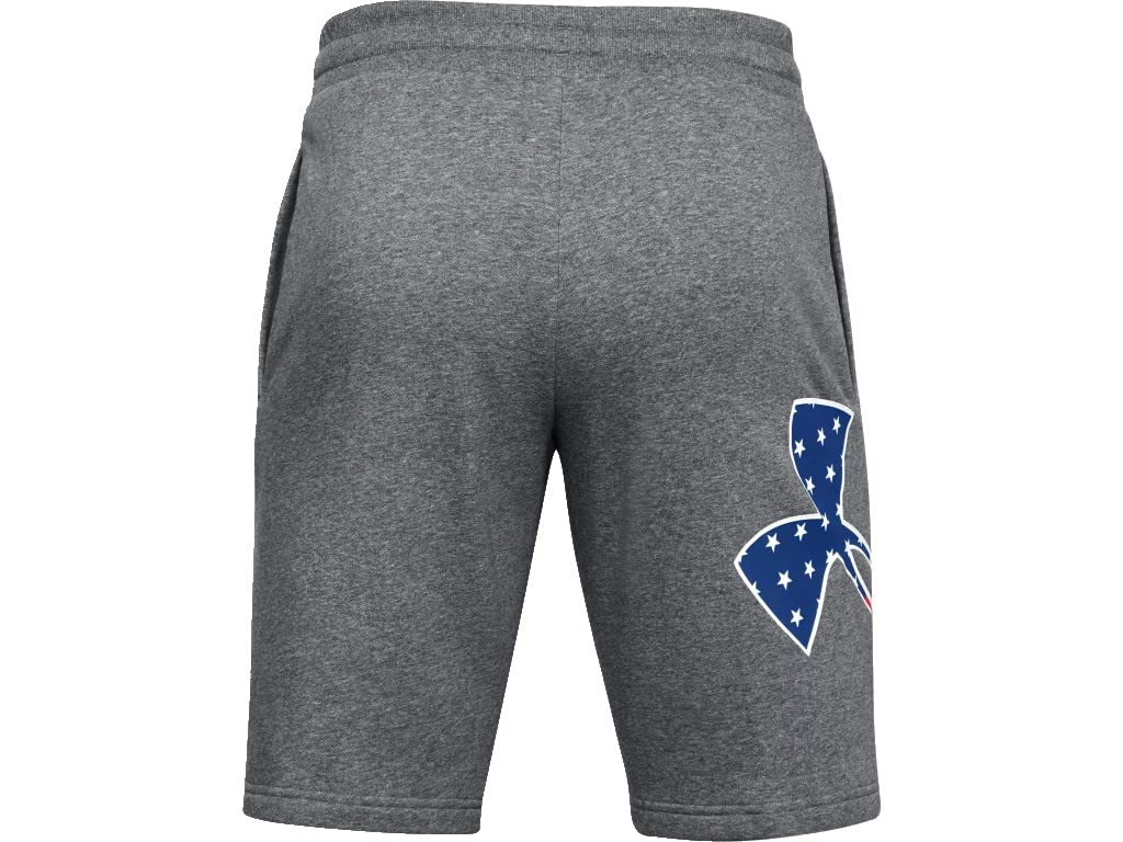 Under Armour Men's UA Freedom Rival Big Flag Logo Shorts - 1360442-012 - Pitch Gray Medium Heather - M