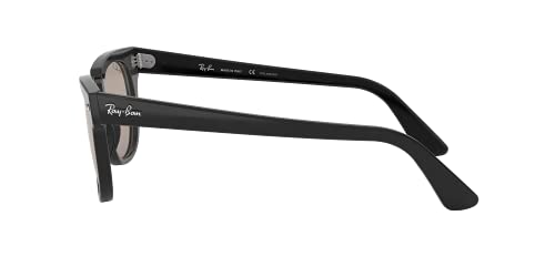 Ray-Ban Rb2168 Meteor Square Sunglasses, Black/Polarized Grey Mirrored Gold, 50 mm