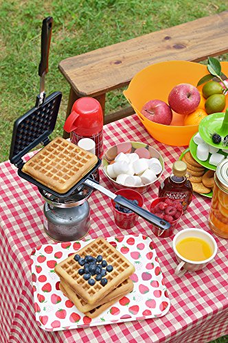 Yoshikawa SJ2275 Waffle Maker, Single, Fluorine Treatment, For Gas Stoves, Black, 13.6 x 5.6 x 1.3 inches (34.5 x 14.3 x 3.2 cm)
