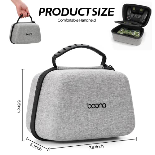 PS5 PS4 Switch Pro Controller Case, Game Controller Carrying Travel Case Compatible with PS-5, PS-4, X-Box, Switch Pro and Other Controllers, Protective Hard Storage Case for 2 Controllers, Grey