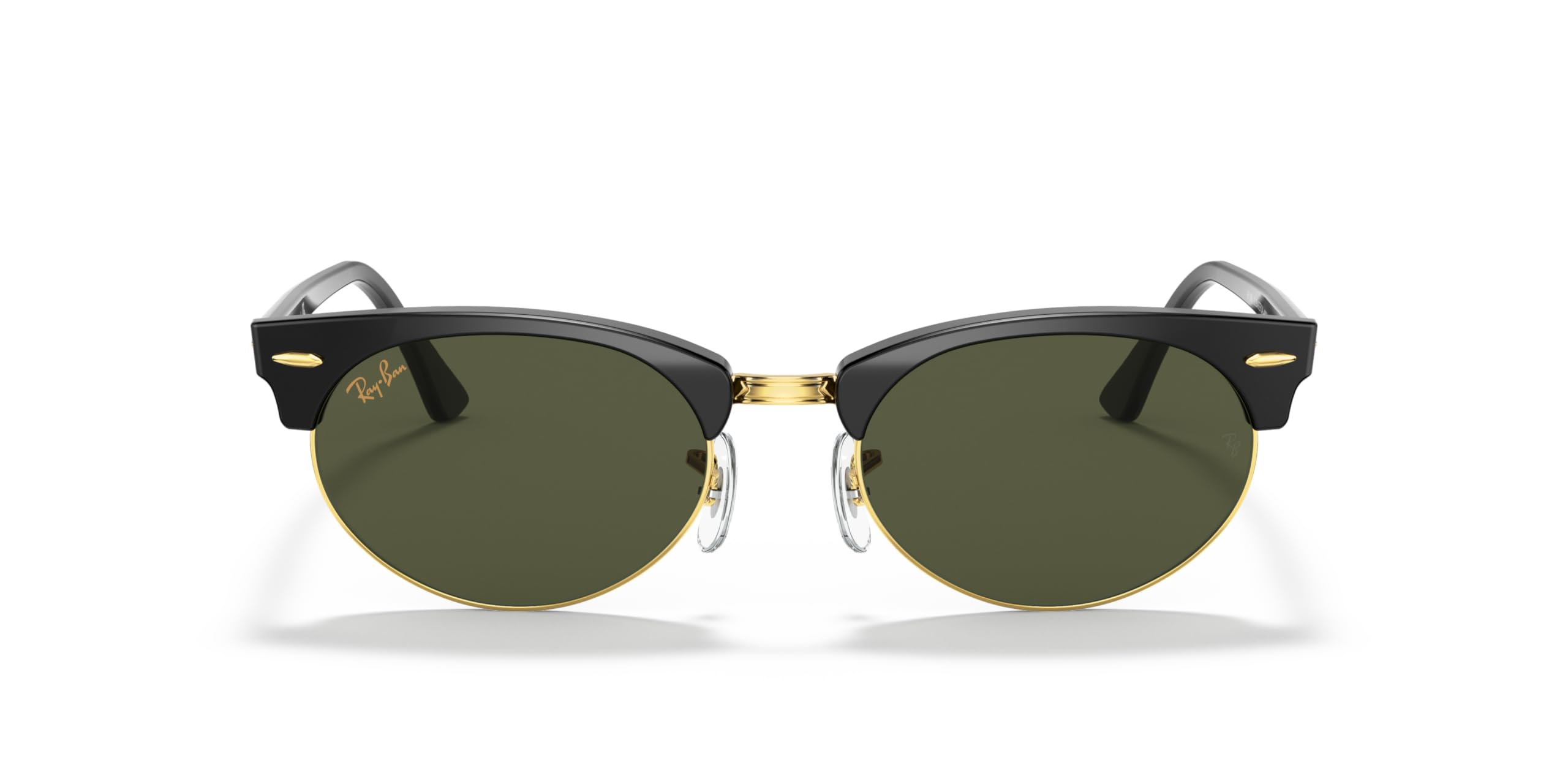 Ray-Ban Rb3946 Clubmaster Oval Sunglasses, Black/G-15 Green, 52 mm