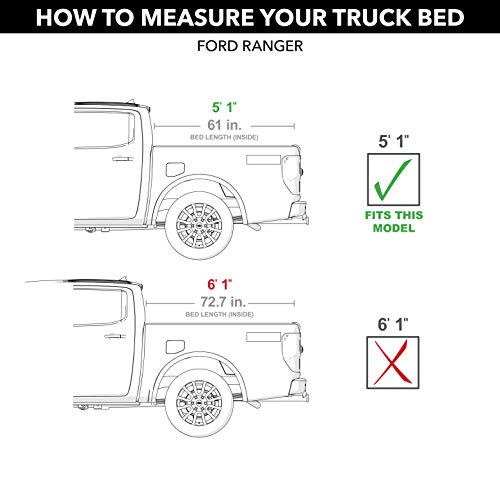 RealTruck BAK Revolver X4s Hard Rolling Truck Bed Tonneau Cover | 80332 | Fits 2019-2023 Ford Ranger 5' 1" Bed (61")