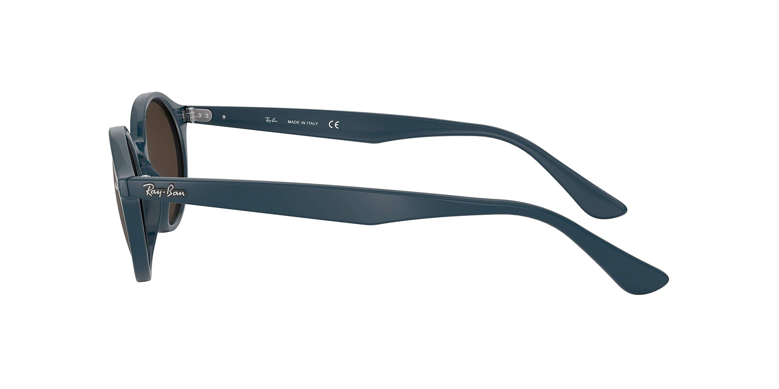 Ray-Ban Rb4315 Oval Sunglasses, Striped Grey Havana/Dark Grey, 51 mm