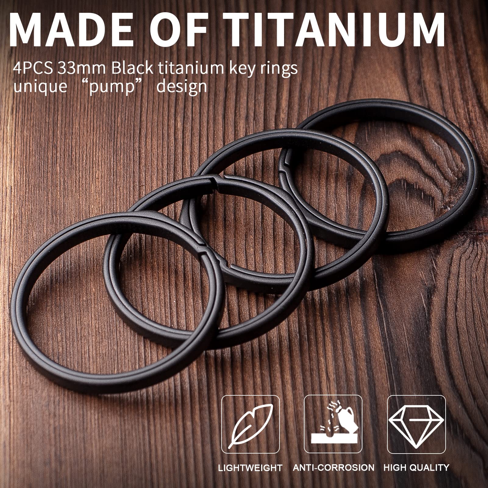 TISUR Mini Titanium Key Rings,Small Carabiner Keychain Clip Quick Release Key Chain Connector Keychain Accessories for Car