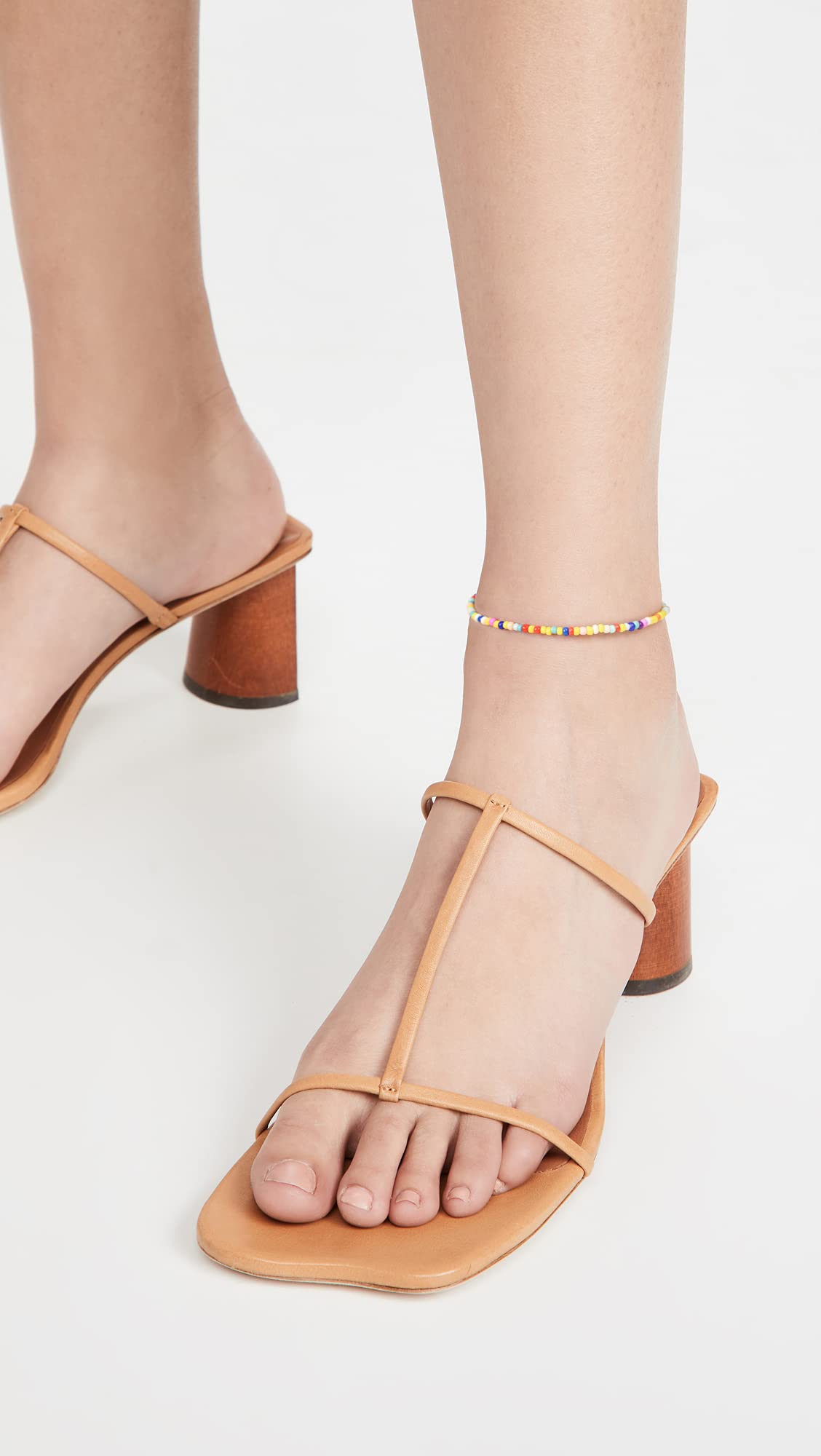 XIJIN Plus Size Beaded Anklet Set Handmade Colorful Beads Anklet for Women Large Foot Ankle Bracelet 9-11 inches