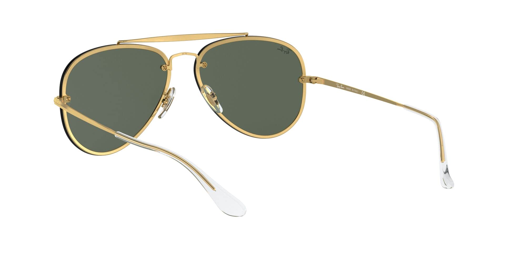 Ray-Ban RB3584N Blaze Aviator Sunglasses, Gold/Dark Green, 58 mm