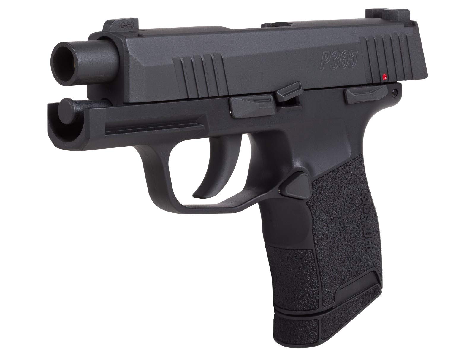 Sig Sauer P365 BB Blowback Air Pistol with CO2 12 Gram (5 Pack) and Pack of 100 Airgun .177/4.5mm Steel BBS Bundle