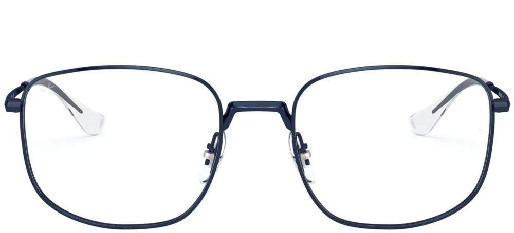 Ray-Ban Rx6457 Square Prescription Eyeglass Frames, Sand Blue/Demo Lens, 51 mm