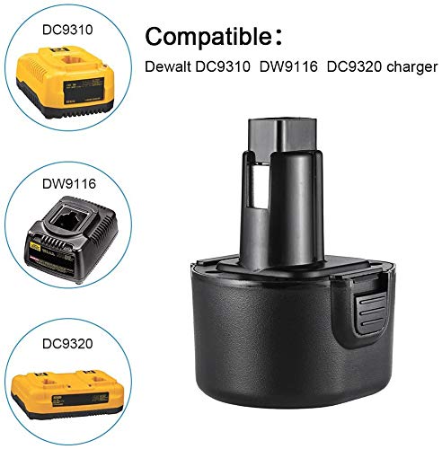 POWTREE 9.6V 3.0Ah Ni-MH Replacement Battery for Black and Decker PS120 Battery Pack Compatible with Dewalt Dw9061 Dw9062 De9036 De9062 Dw9614 Dw050 Black and Decker PS120