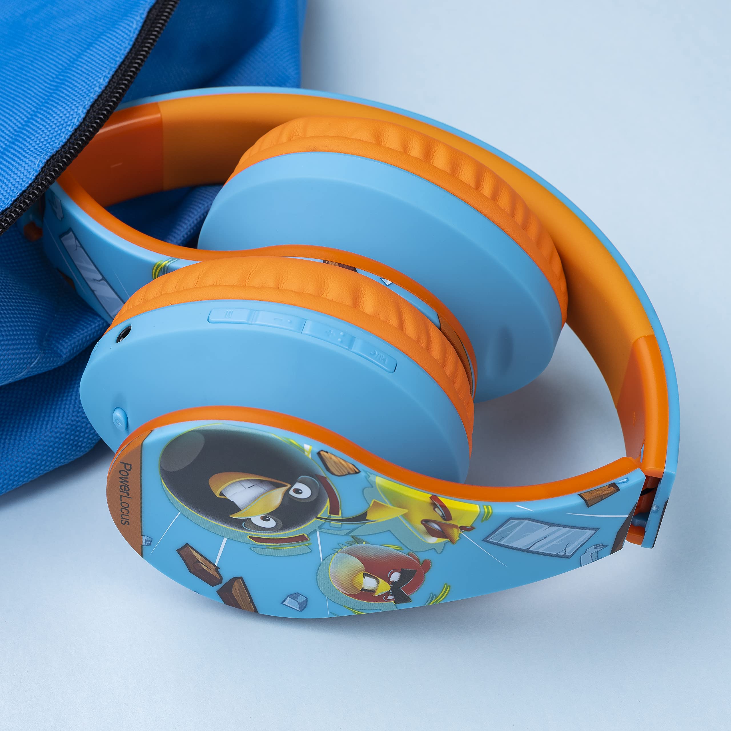 PowerLocus Kids Headphones Angry Birds Edition, Wireless Kids Headphones, 85dB Volume Limited, Foldable Bluetooth Headphones with Case, Wired and Micro SD mode, Built-in Mic for Phone/iPad/School