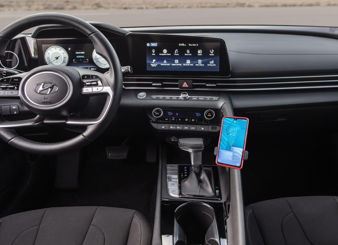 Phone Mount holder compatible with Hyundai Elantra (2021 2022 2023) dashboard | Compatible with Magnetic, magsafe, clamp on, cradle and wireless charger