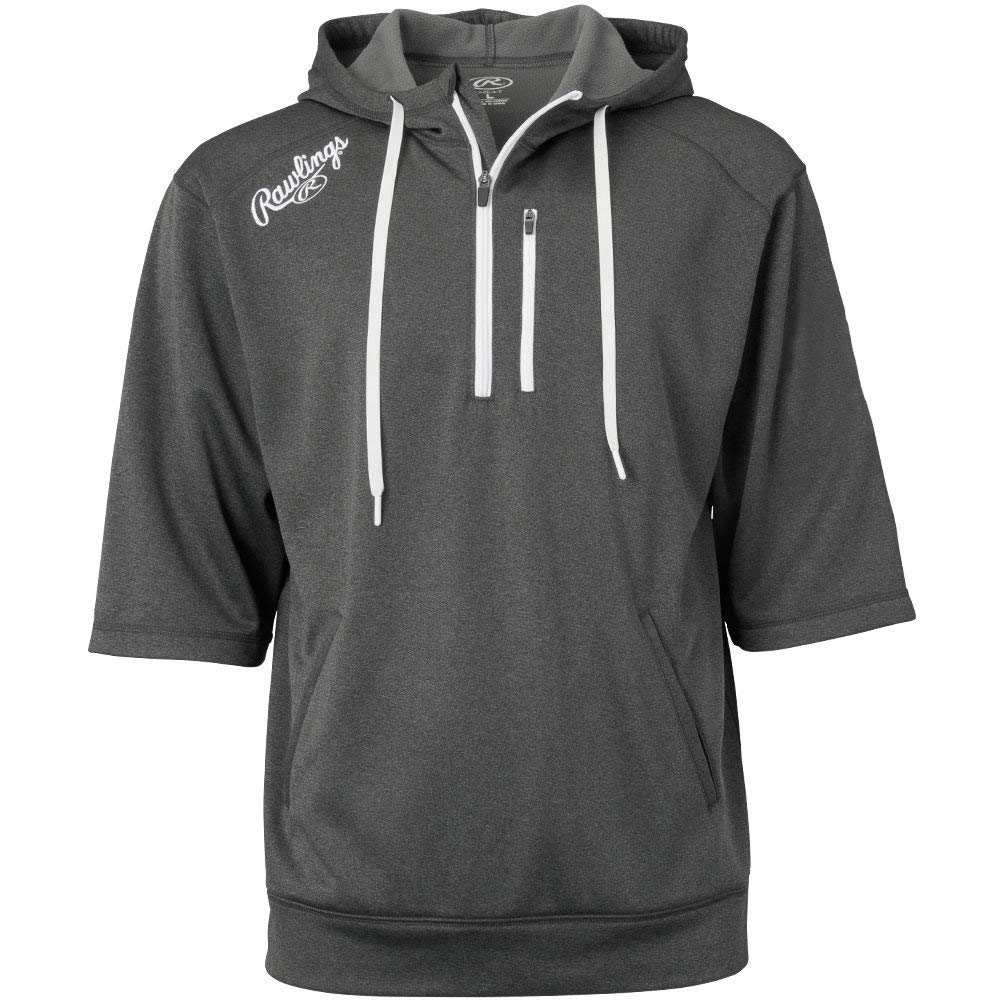Rawlings Men's Half Sleeve Performance Hoodie, Grey, X-Large