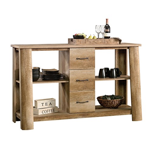 Sauder Boone Mountain Credenza, For TV's up to 60", Craftsman Oak finish