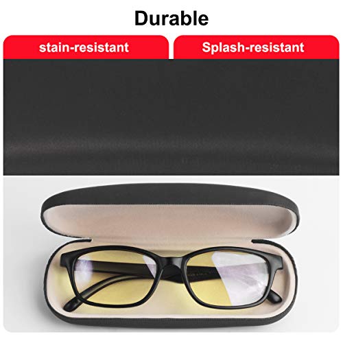 RayLove Unisex Hard Shell Eyeglasses Cases, Protective Case For Glasses(Black)