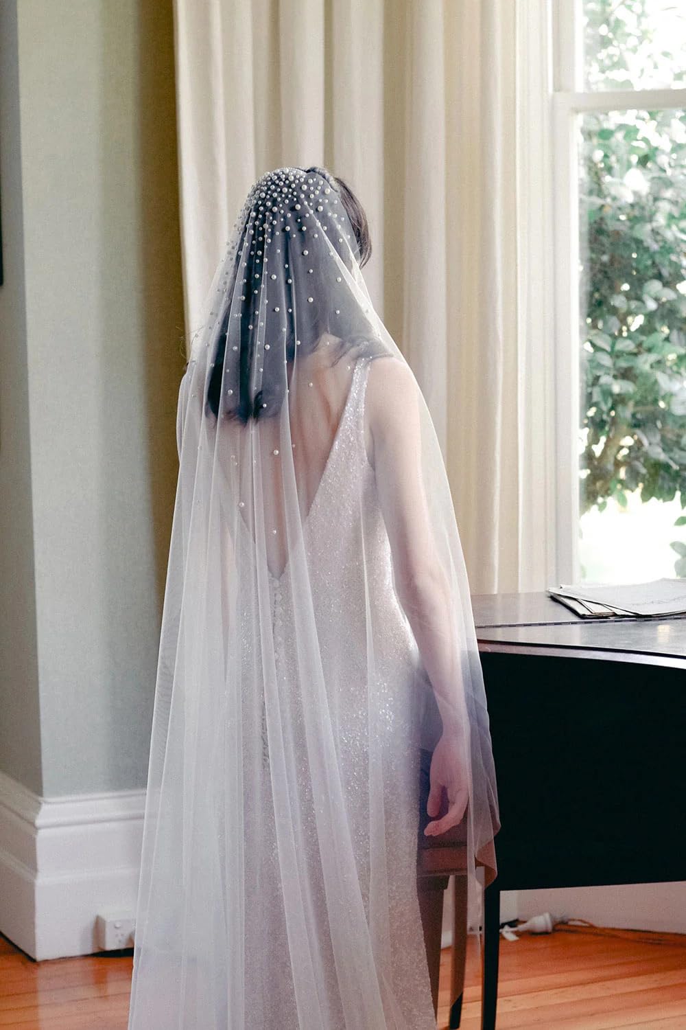 Passat Ivory 1T Long Cathedral Sparkling Rhinestone Cathedral Bridal Veils Crystal Wedding Veils For Brides Gifts 223