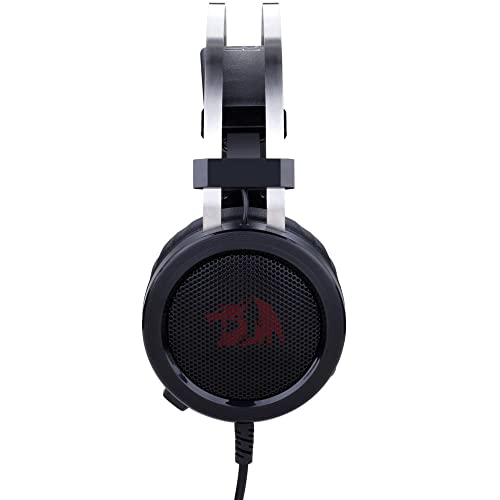 Redragon H901 Gaming Headset with Microphone for PC and Built-in Noise Reduction Works with Computer, Laptop, Tablet, Playstation 4, PS4, Xbox One (Stereo Adapter Included)