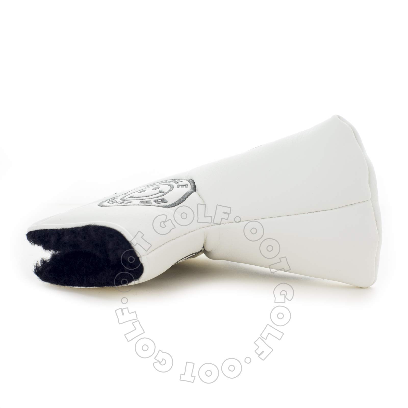 Smile Face Golf Headcover for Blade and Midsize Mallet Putter, White, Head Cover