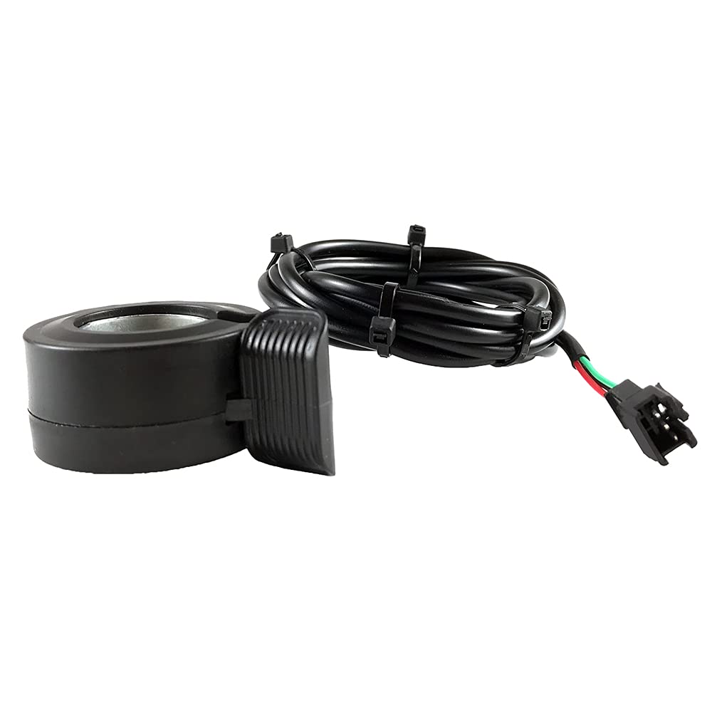 SCHUCK Ebike 130X 3 Pin SM Connector 22.2 mm Handlebar Tube Black Thumb Throttle 12V-72V Common to Left and Right Handlebar Control Speed for Electric Bicycle Accessories/Parts