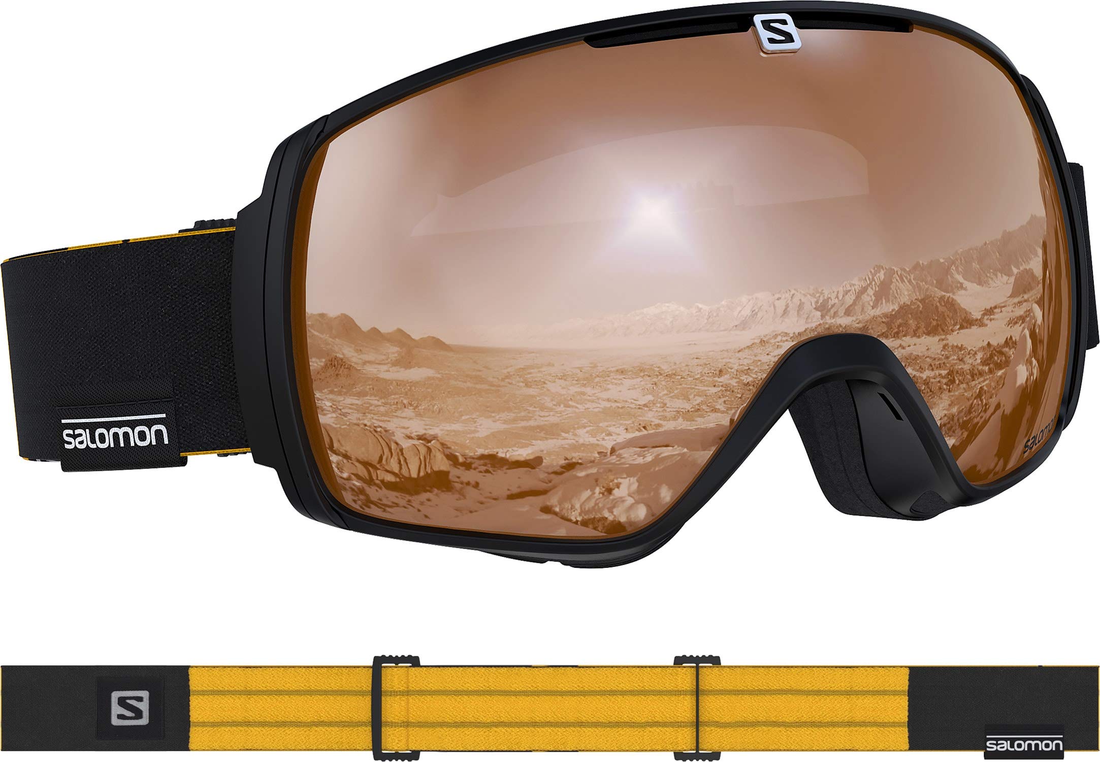 Salomon XT One Access Ski Goggles, Black Saffron/Universal Tonic Orange