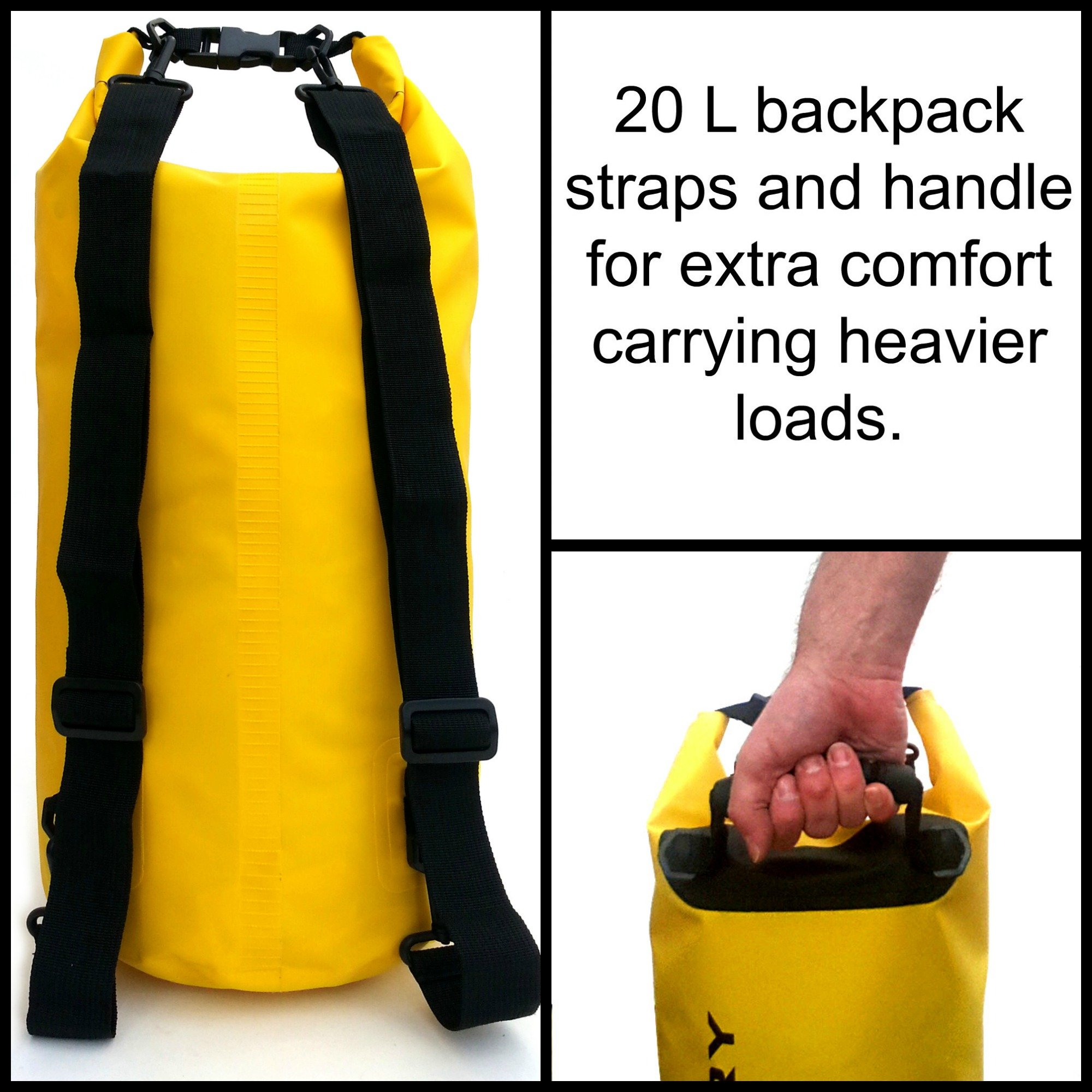 Premium Waterproof Backpack, 30 L Bag, Sack with Phone Dry Bag and Adjustable Padded Shoulder Straps, Perfect for Hiking | Kayaking/Boating/Canoeing/Fishing/Rafting/Camping