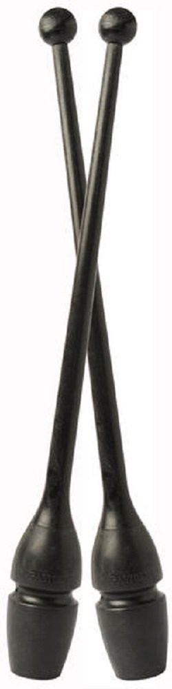 Pastorelli Rhythmic Gymnastics connectable Clubs, mod. MASHA - 40.50 cm (Black)