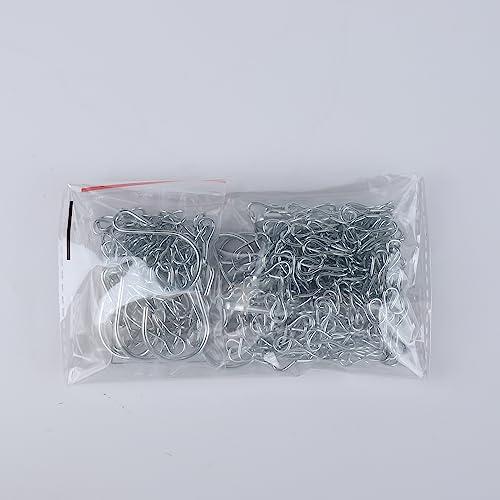Teenitor 8 Pieces Plants, Bird Feeders, Lanterns and Ornaments, 4 pieces 35 Inch and 4 pieces 9.5 Inch Hanging Chain with Hooks, Decorative Chains for Hanging