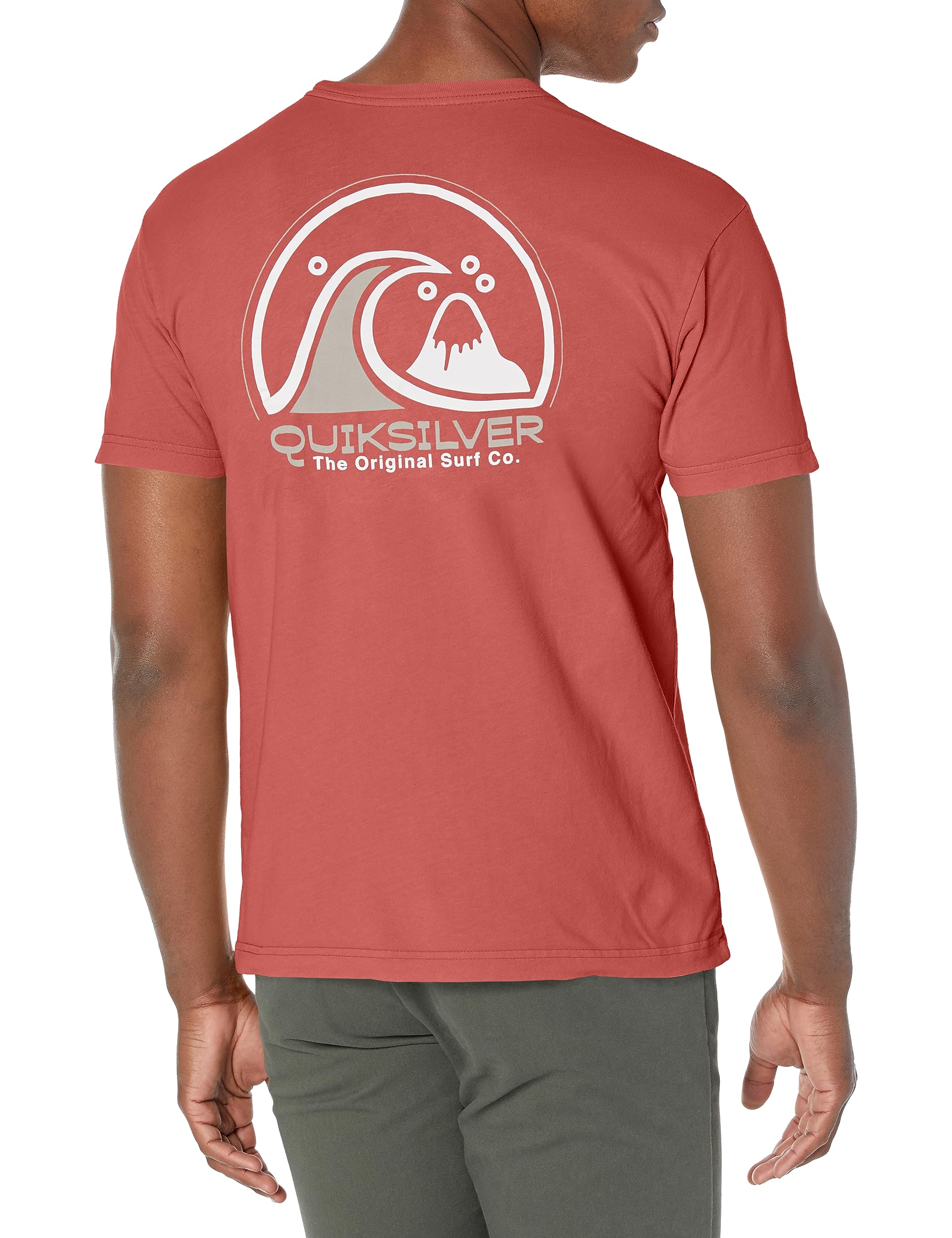 Quiksilver Men's Clean Circle Tee Shirt, Mineral RED 233
