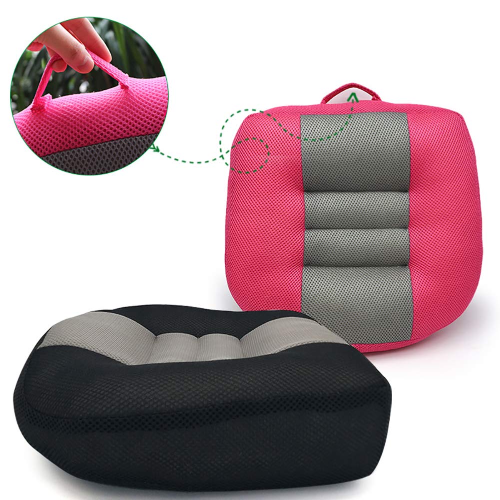 Thboxes Car Seat Cushion Heightening Height Boost Mat, Portable Breathable Driver Seat Cushion for Height, Provides Good Driving Visibility Black/Grey 40 * 40 * 12cm