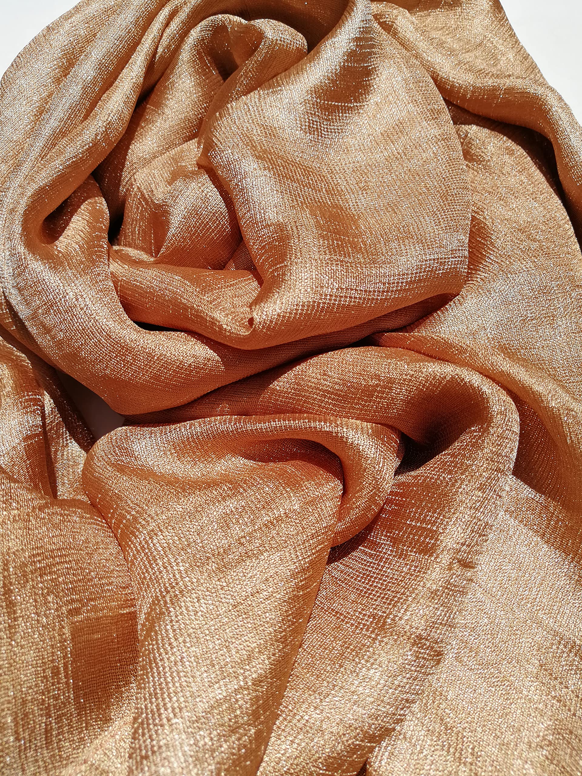 Shanlin Solid Color Silk Feel Long Scarves (Gold)