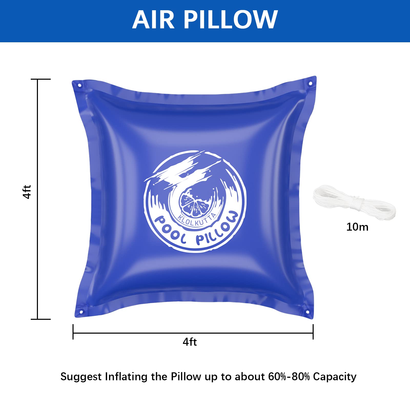 Pool Pillows for above Ground Pools,4 X 15FT Pool Cover Air Pillows Closing Winter Kit, Cold Resistant Winterizing Float Pillow for Swimming Pools