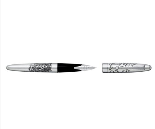 PILOT Namiki Sterling Collection Fountain Pen, Limited Edition Jaguar Design Barrel, Medium Nib (60688)