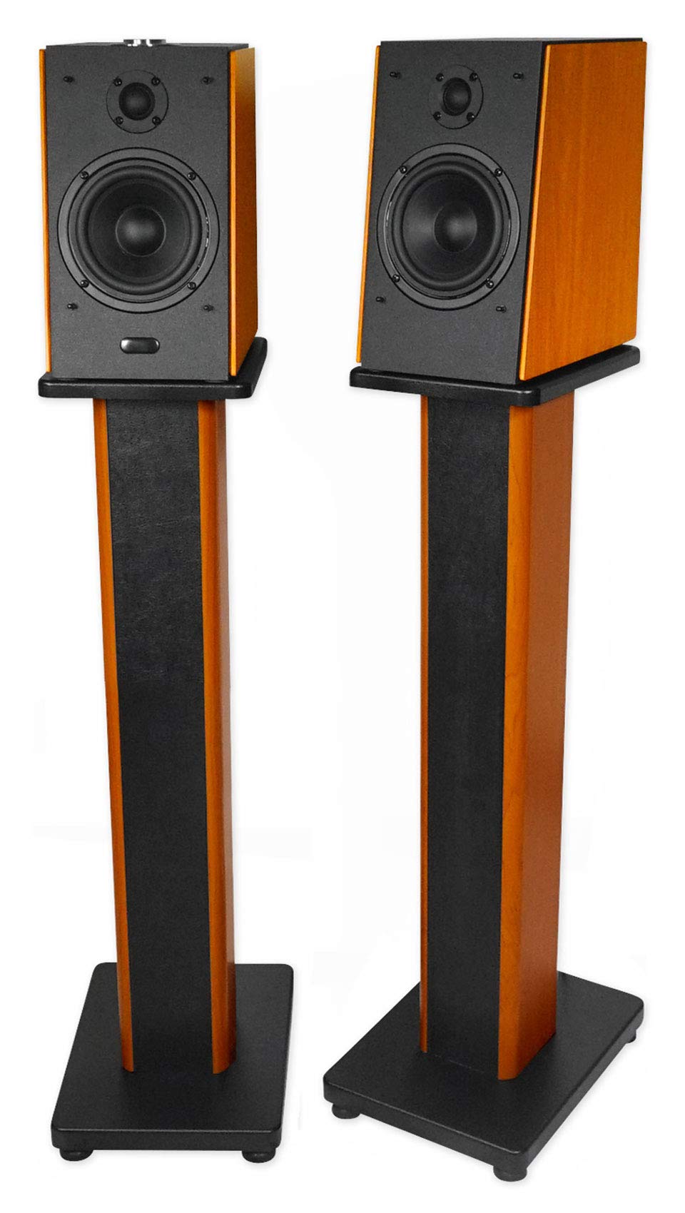Rockville 28" 2-Tone Bookshelf Speaker Stands Surround Sound Home Theater (RHT28C)